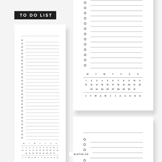 Minimalist to Do List Insert A5 Size L to Do List Printable | Etsy