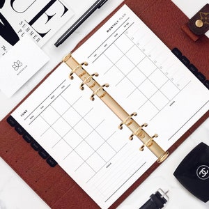 Minimalist Monthly Planner - PERSONAL Size L Personal Planner, Filofax ...