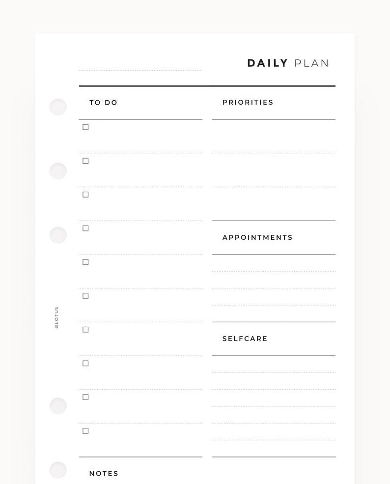 Minimalist Daily Planner PERSONAL Size L Success Planner - Etsy