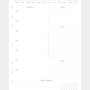 Classic Weekly Overview - A5 - Etsy