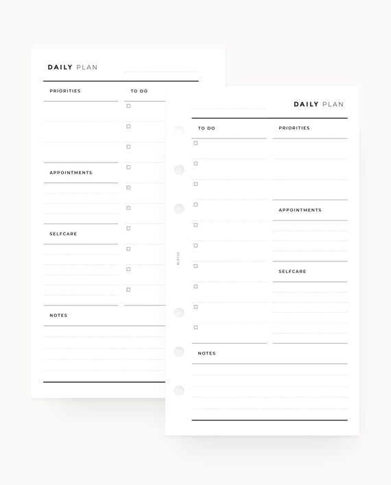 Minimalist Daily Planner PERSONAL Size L Success Planner | Etsy