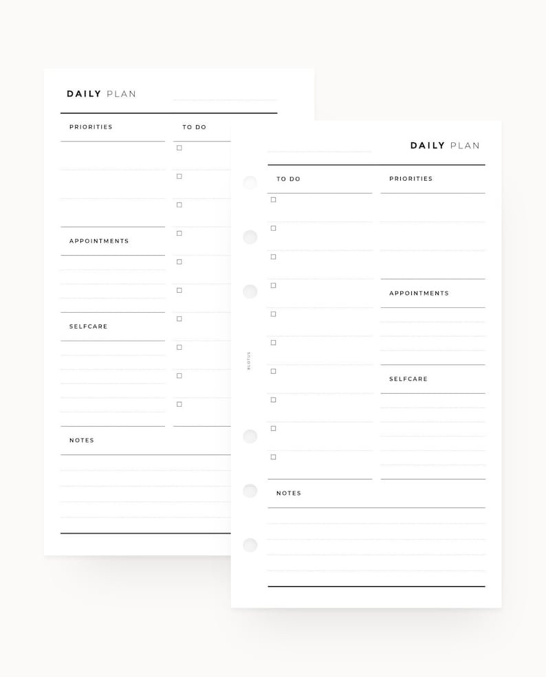 Minimalist Daily Planner PERSONAL Size L Success Planner - Etsy