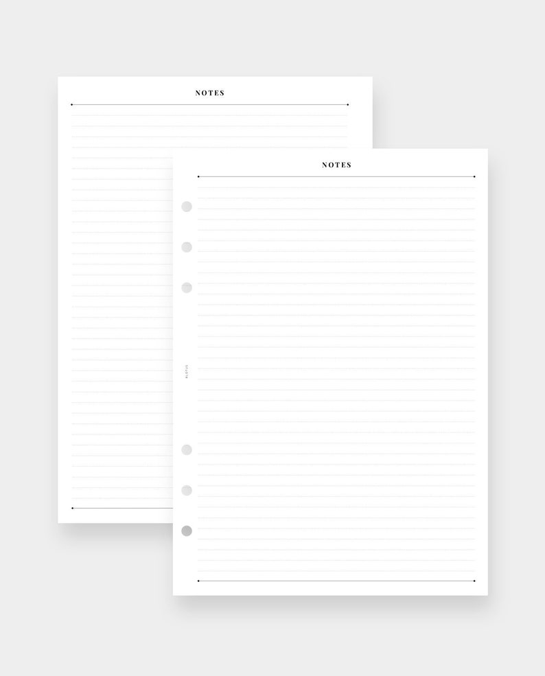 Classic Notes - A5 Printable - Etsy