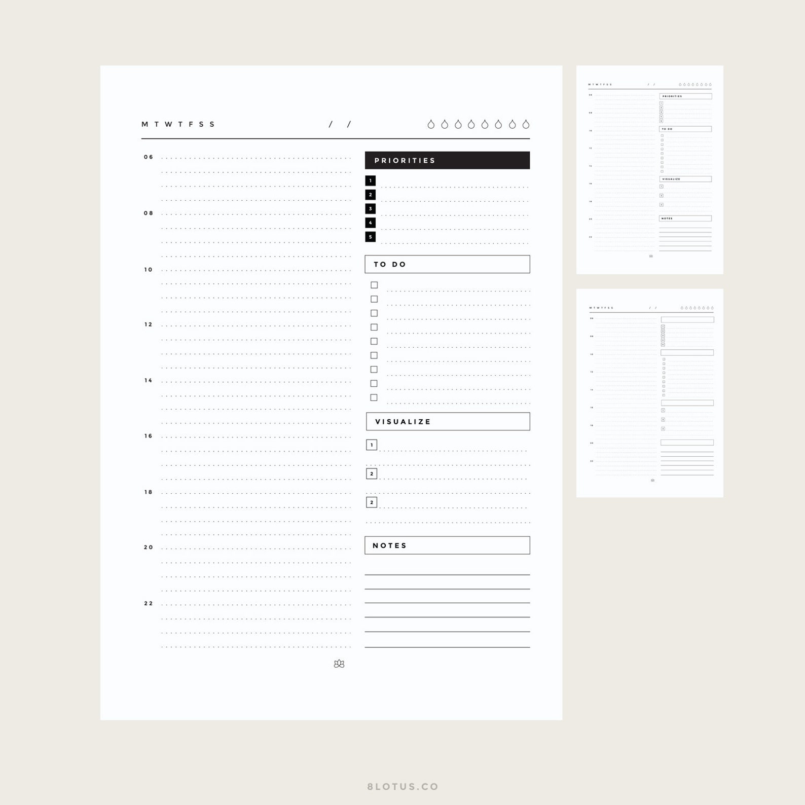 Minimal Daily Planner L Printable Planner L to Do List L - Etsy