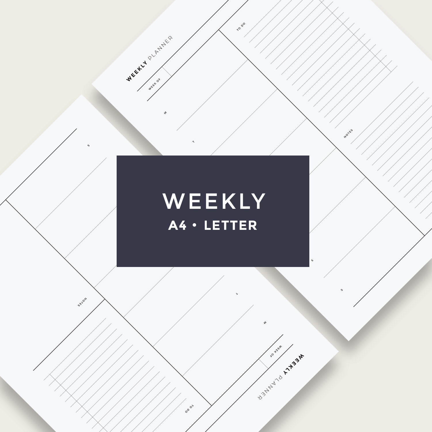 Minimalist Weekly Planner L To-do List, Weekly Calendar, Printable ...