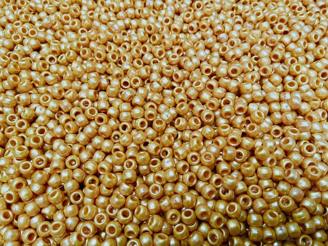 100 X Gold Metallic Colour Pony Beads Jewelry Making Craft Plastic - Etsy