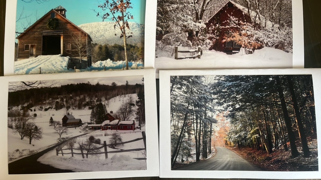 Winter in Vermont Handmade Notecards - Etsy