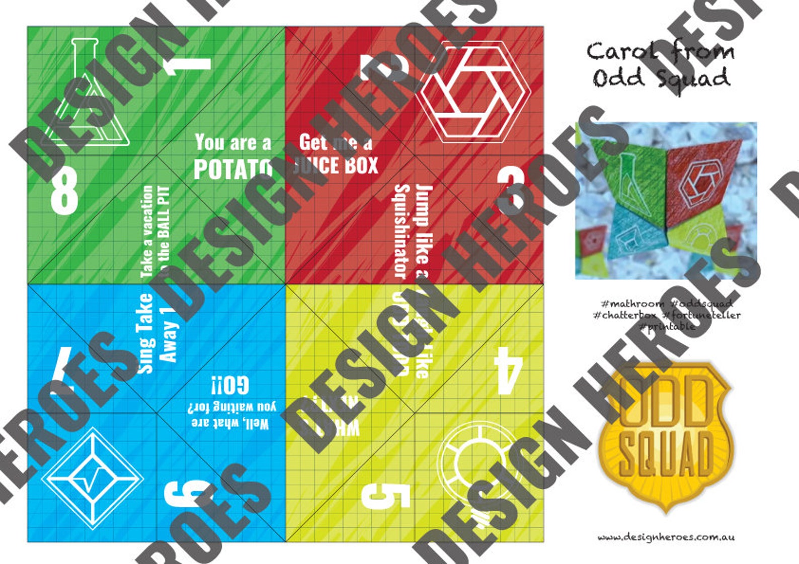 Carol Odd Squad Chatterbox Math Room Party Printable - Etsy