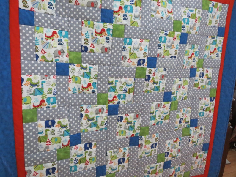 Toddler Quilt: jurassic Jamboree Plentifully Sized at 60x 60 / Soft 100 ...