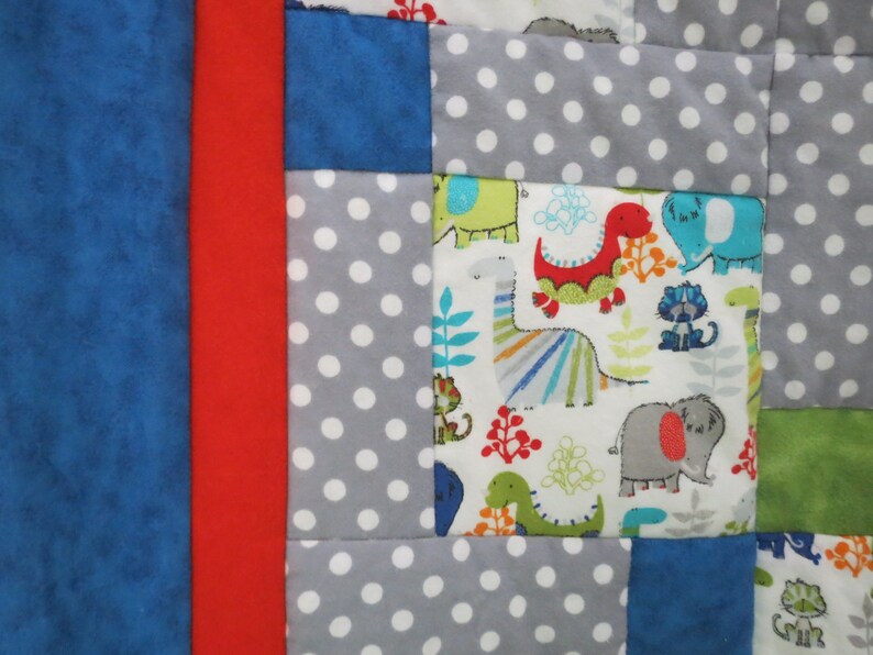 Toddler Quilt: jurassic Jamboree Plentifully Sized at 60x 60 / Soft 100 ...