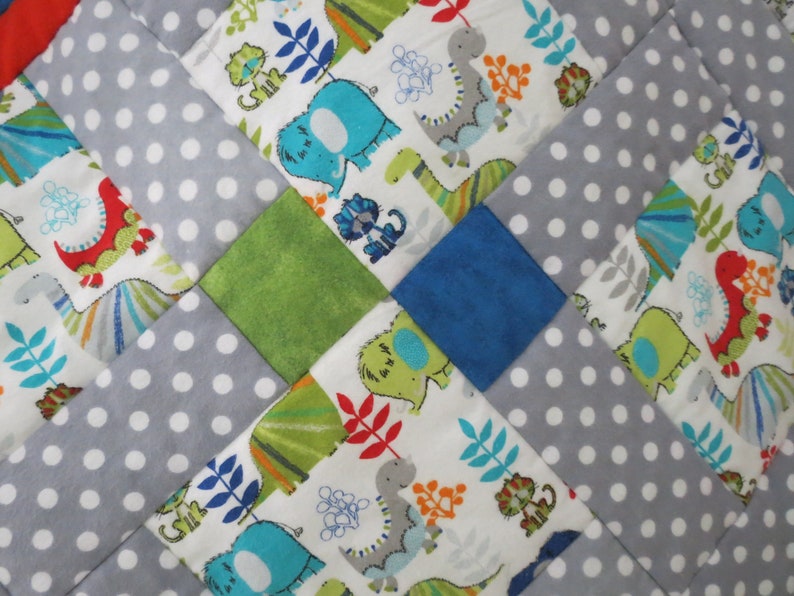 Toddler Quilt: jurassic Jamboree Plentifully Sized at 60x 60 / Soft 100 ...