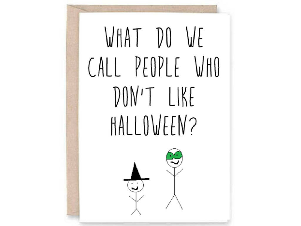 Funny Halloween Joke Card funny halloween card | Etsy