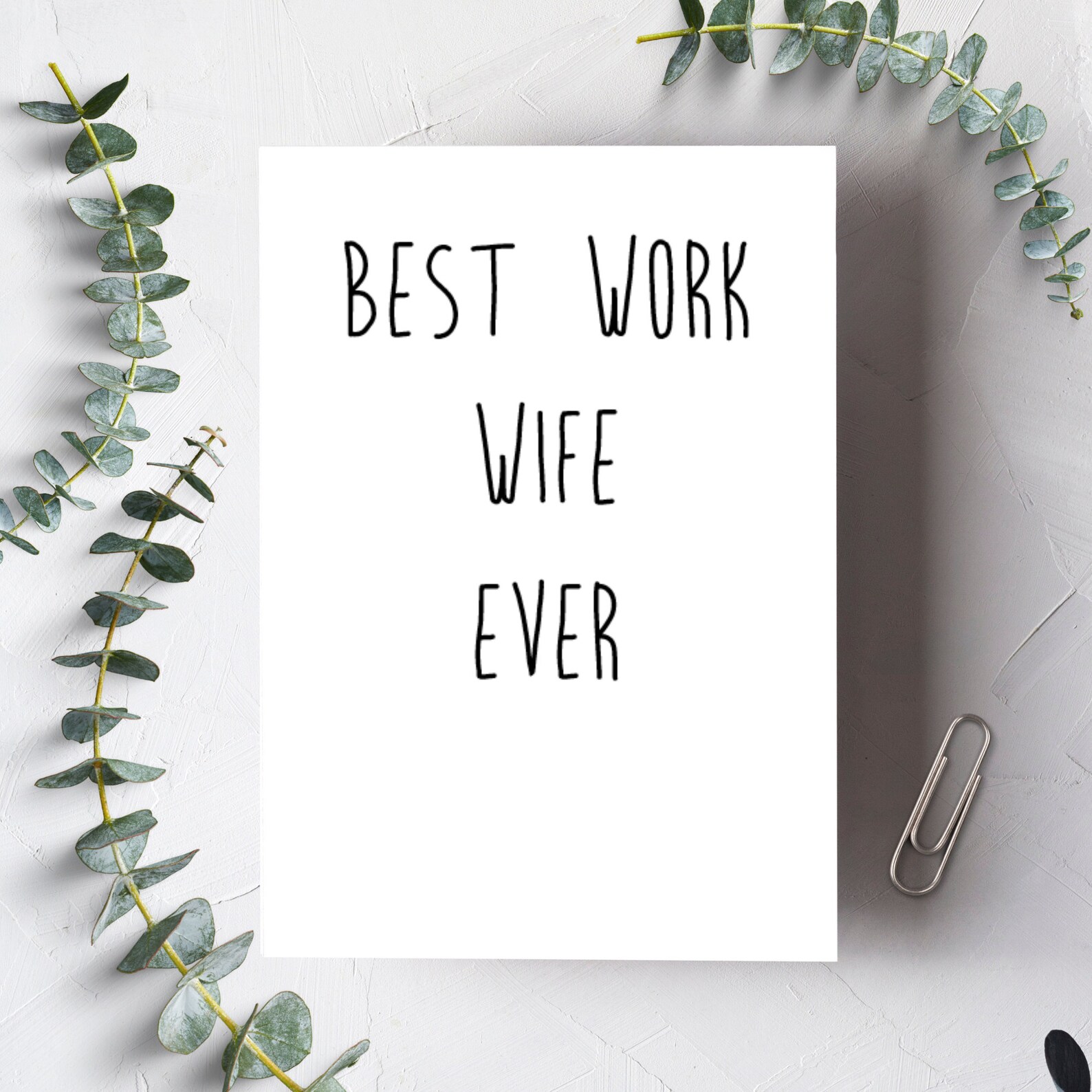Best Work Wife Ever Work Card Card for Boss Card for - Etsy