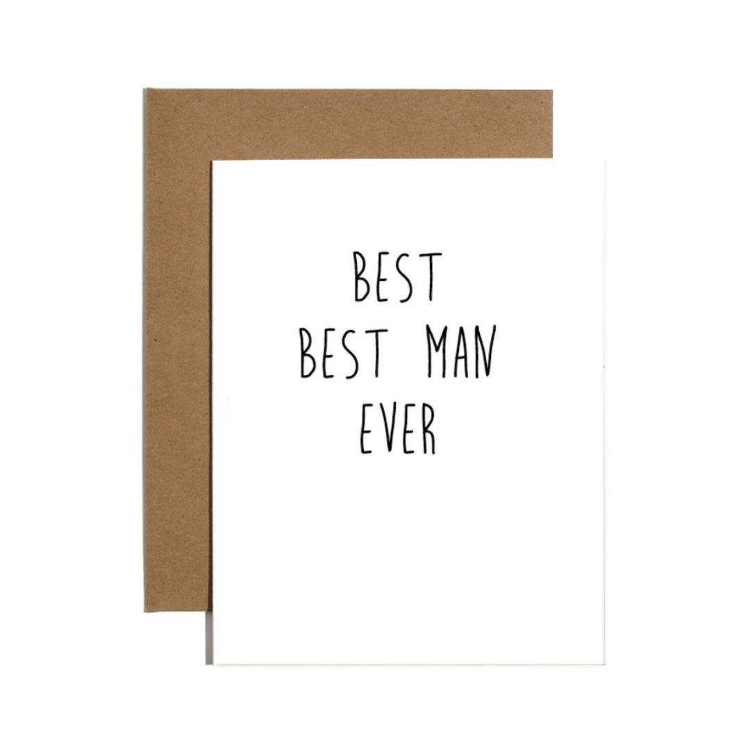 Best Best Man Ever Card, Funny Wedding Card, Best Man Proposal, Best ...