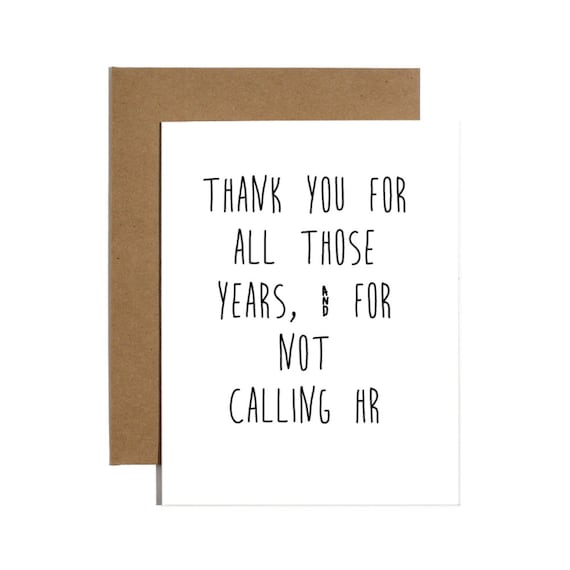 Funny Thank You Work