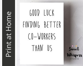 leaving job card co-worker Goodbye farewell New job instant DIGITAL ...