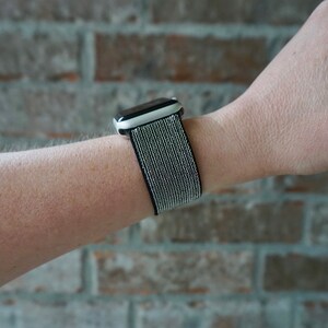 Silver Stretch Elastic Apple Watch Band Strap for Iwatch, All Series ...