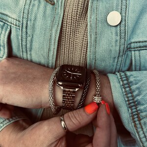 Mixed Metal Stainless Steel Apple Watch Band and Bracelet Stack by ...