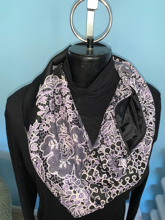 SINGLE LOOP infinity hidden pocket scarf | Etsy