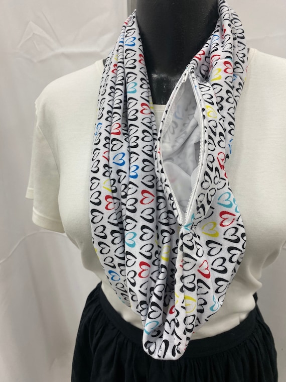 SINGLE LOOP Infinity Hidden Pocket Scarf | Etsy