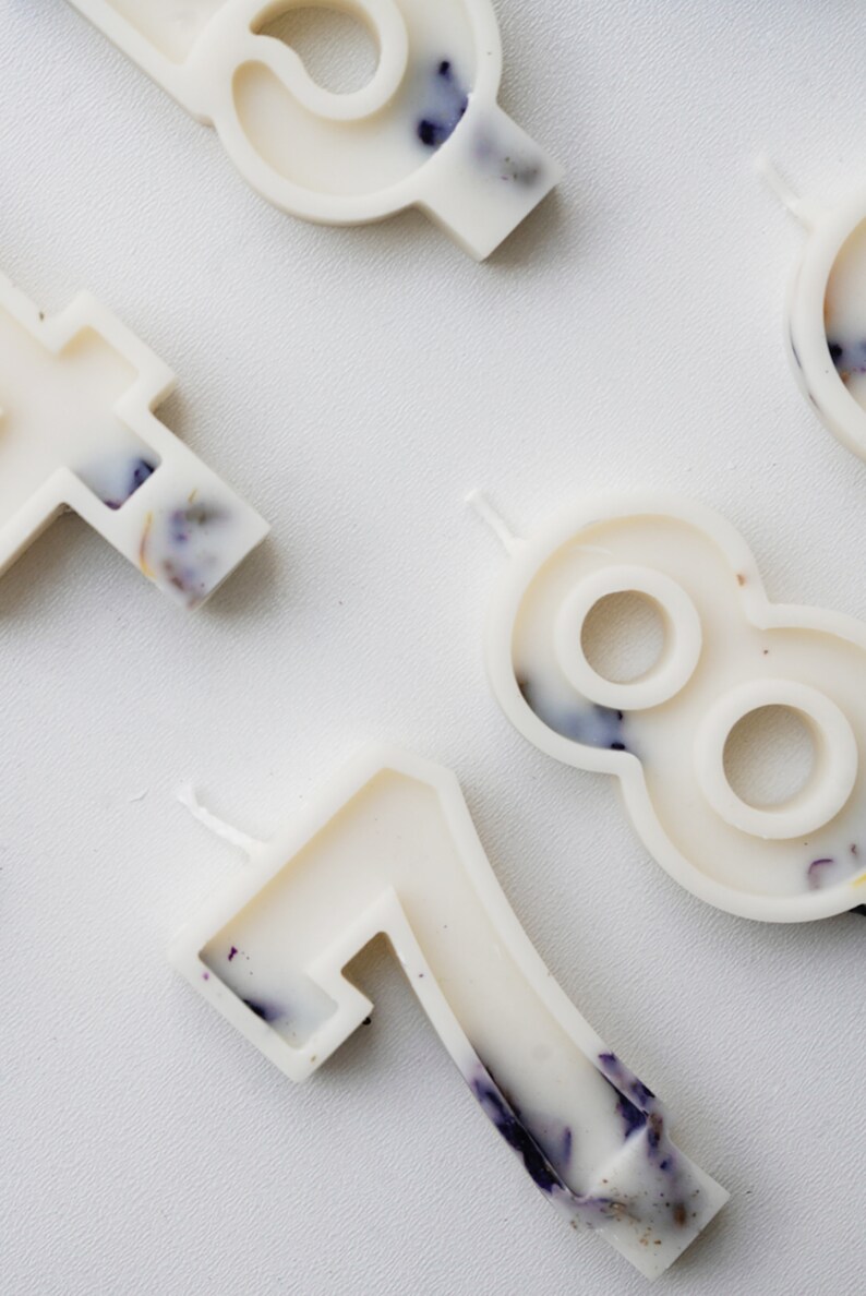 CUSTOM Birthday Number Candles - 100% Natural Soy Wax Birthday Candle ...