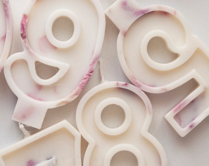 CUSTOM Birthday Number Candles 100% Natural Soy Wax Birthday - Etsy