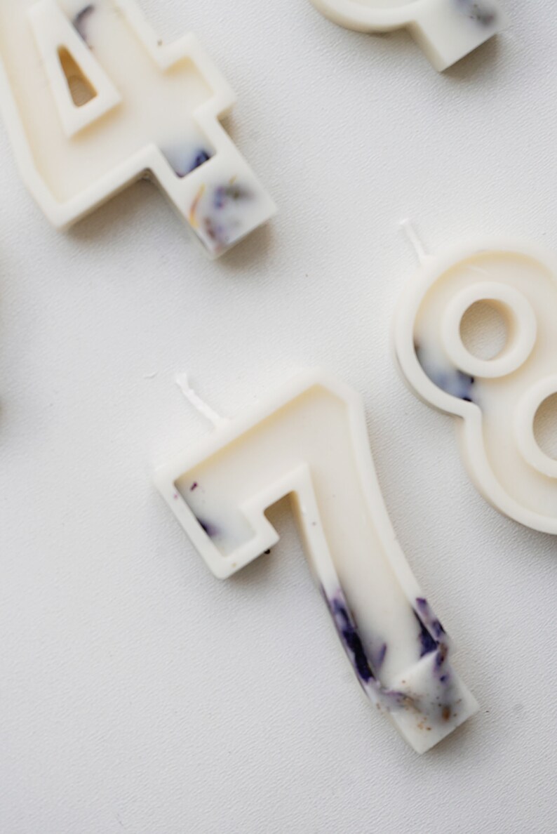 CUSTOM Birthday Number Candles 100% Natural Soy Wax Birthday | Etsy