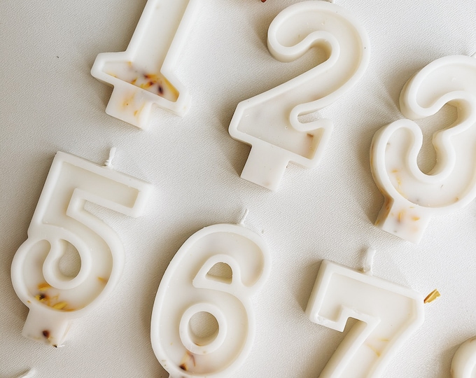 CUSTOM Birthday Number Candles 100% Natural Soy Wax Birthday - Etsy