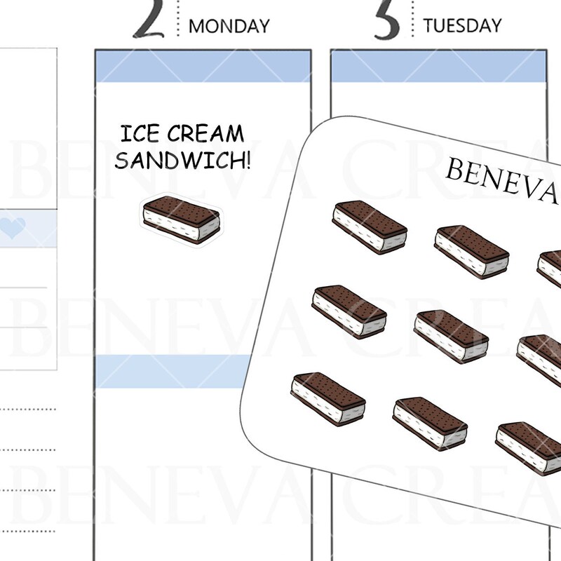 Ice Cream Stickers - Etsy
