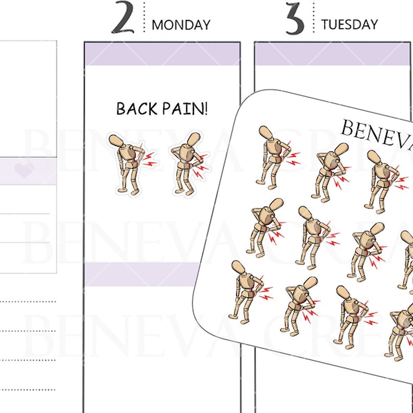 Back Pain Stickers - Etsy