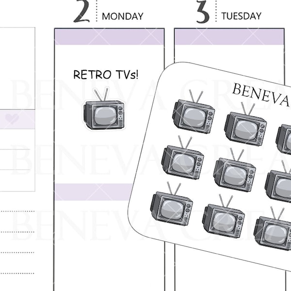 Television Stickers - Etsy