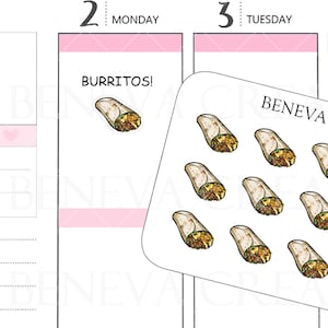 Burrito Stickers -burritos-take Out Food Stickers-mexican Food Stickers ...