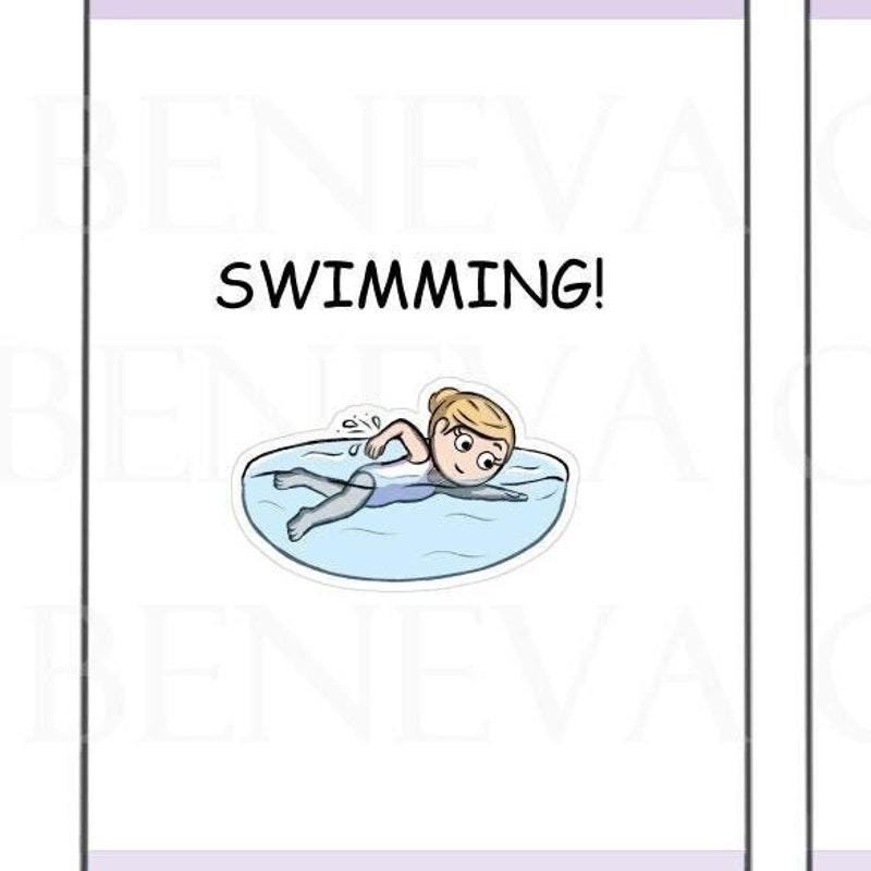 Swim Stickers - Etsy