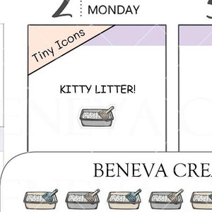Tiny Kitty Litter Stickers - (TI-069) - Etsy