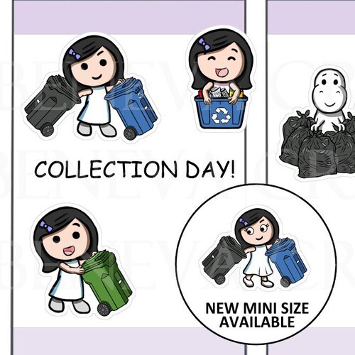 Recycle Bins Stickers Garbage Bins Stickers Compost - Etsy