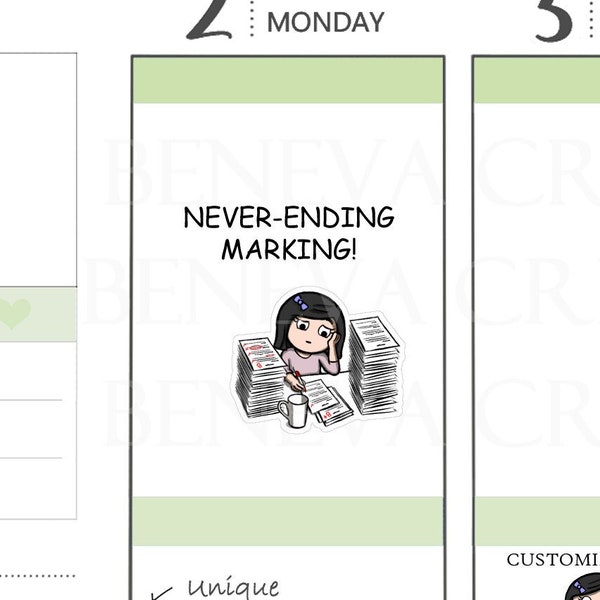 Grading Stickers Planner - Etsy