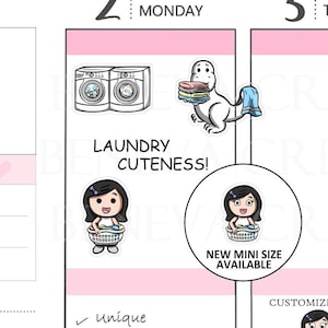 Laundry Stickers - Laundry Machines – Laundry Basket – Folding Clothes ...