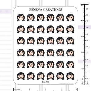 Emotions Pt. 1 - Emotion Stickers - Emoti Planner Stickers - Mood ...