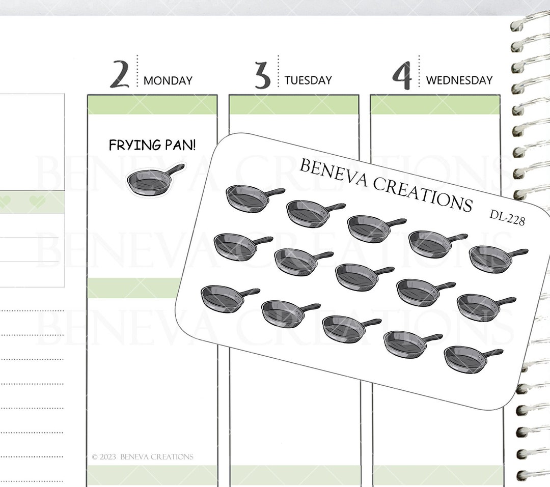 Frying Pan Stickers-frying Stickers-pan Stickers-kitchen Stickers ...