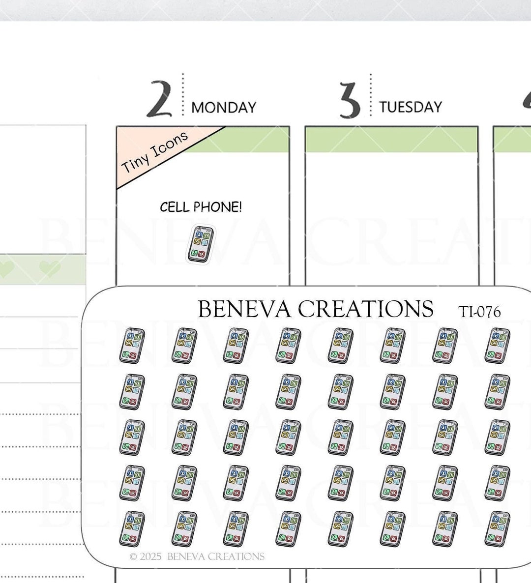 Tiny Cell Phone Stickers - Cell Stickers - Phone Stickers - (TI-076) - Etsy