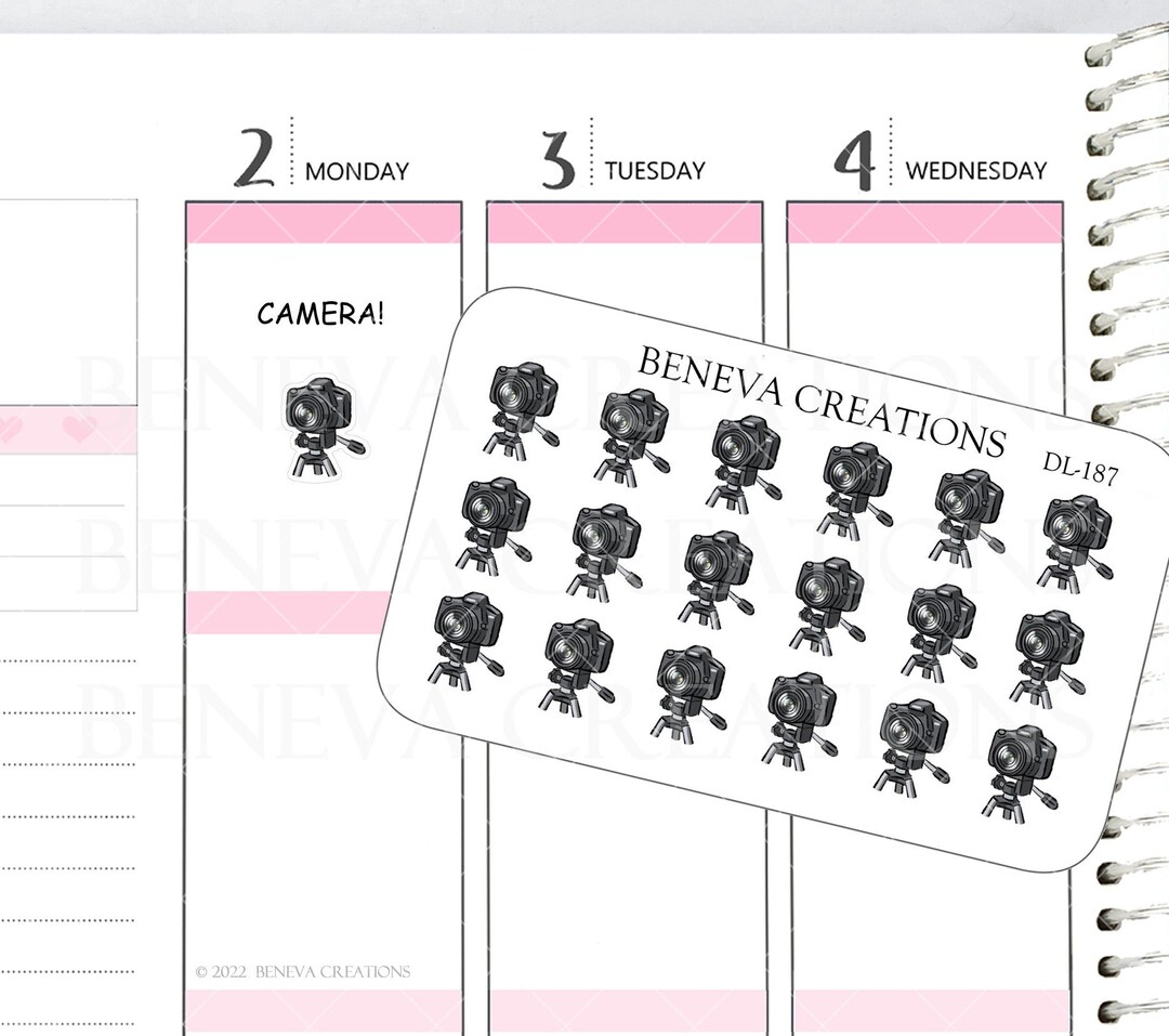 Camera Stickers- Camera Tripod Stickers- Photography Stickers-tripod ...