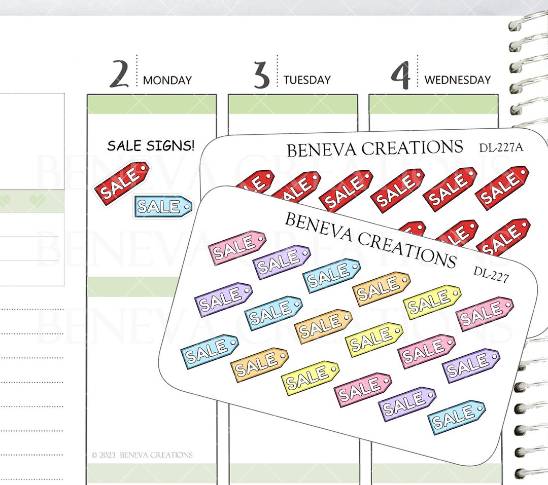 Sale Sign Stickers- Sale Stickers- Sale Reminder Stickers- E-sale ...