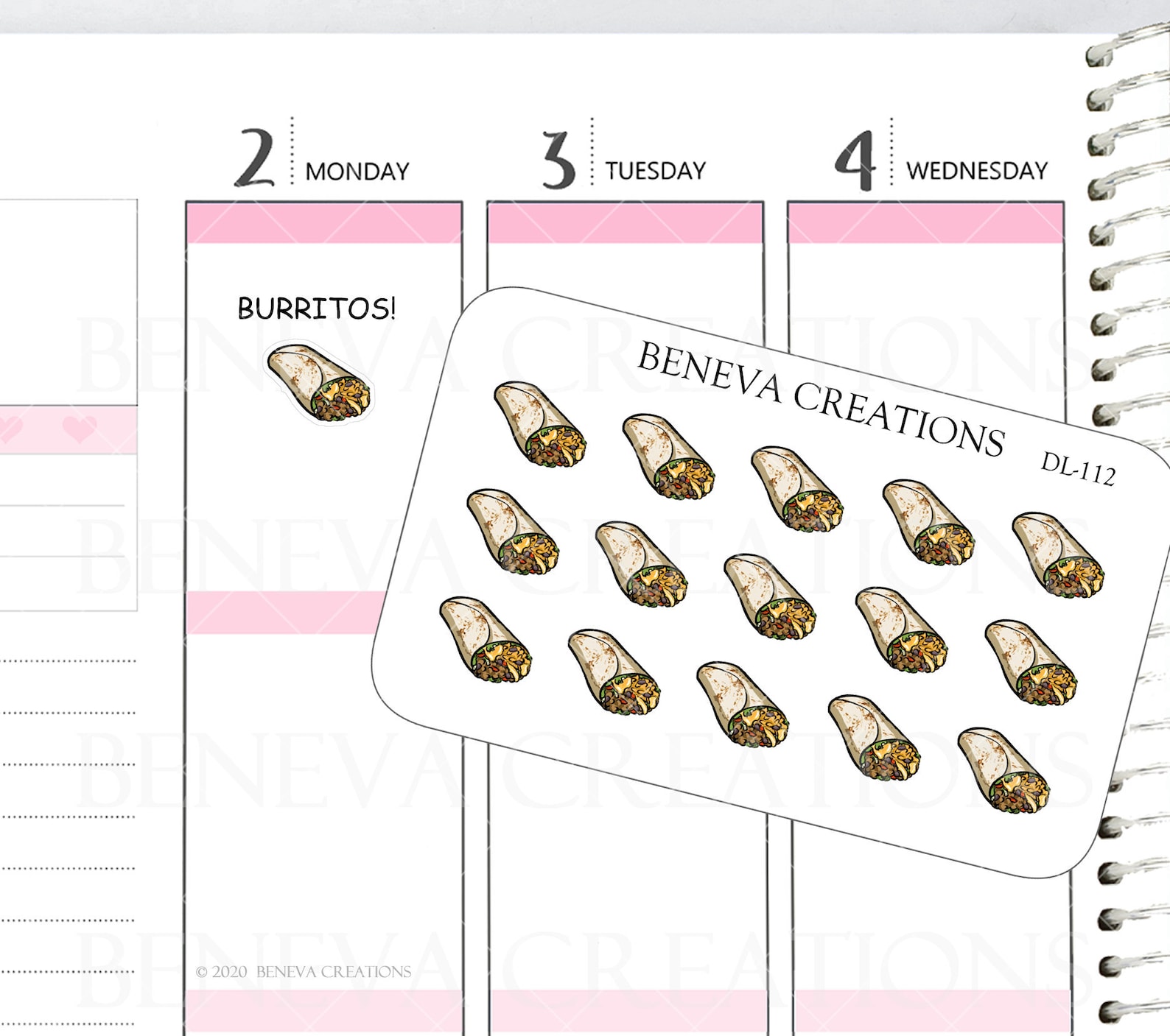 Burrito Stickers burritos-take Out Food Stickers-mexican Food - Etsy