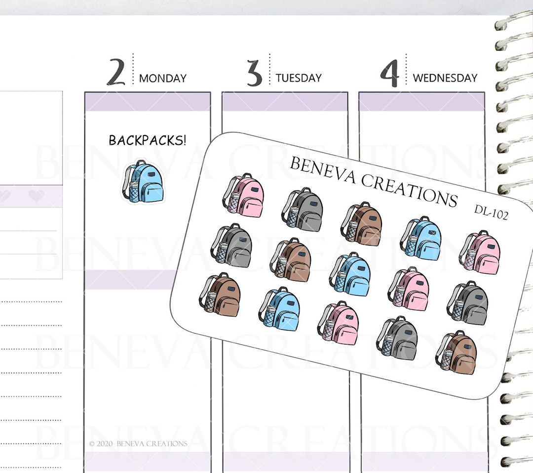 Backpack Stickers- School Bag Stickers -school Stickers- Travel ...