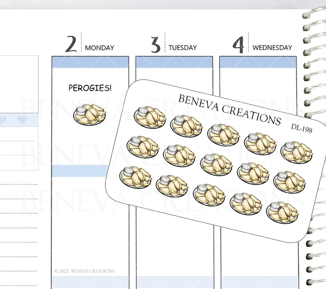Perogies Stickers- Dumpling Stickers - Snack Stickers-dinner Stickers ...