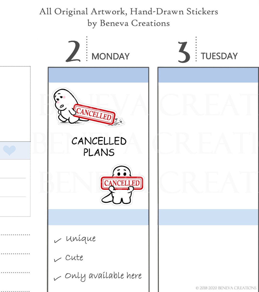 Cancelled Stickers - Cancelled Plans Stickers - Rain Check - Cuties ...