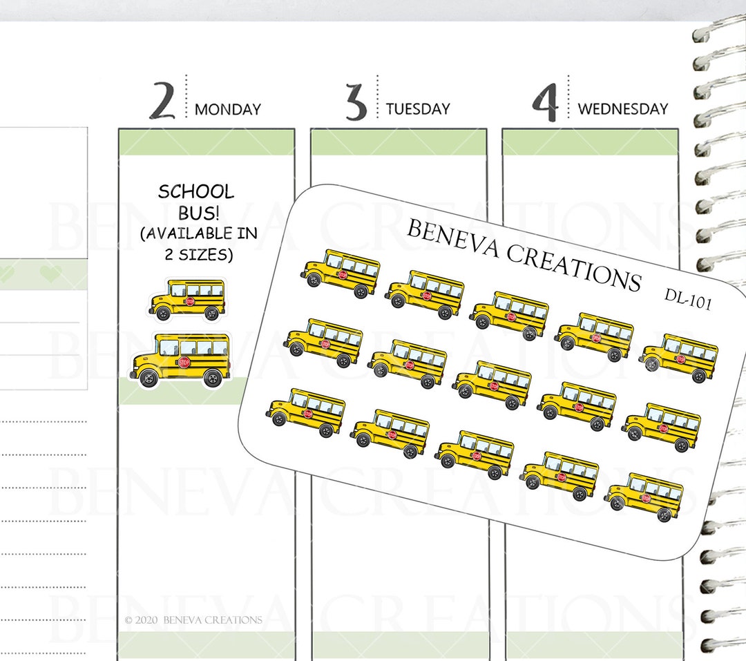 School Bus Stickers- Bus Stickers- Field Trip Stickers-field Trip ...