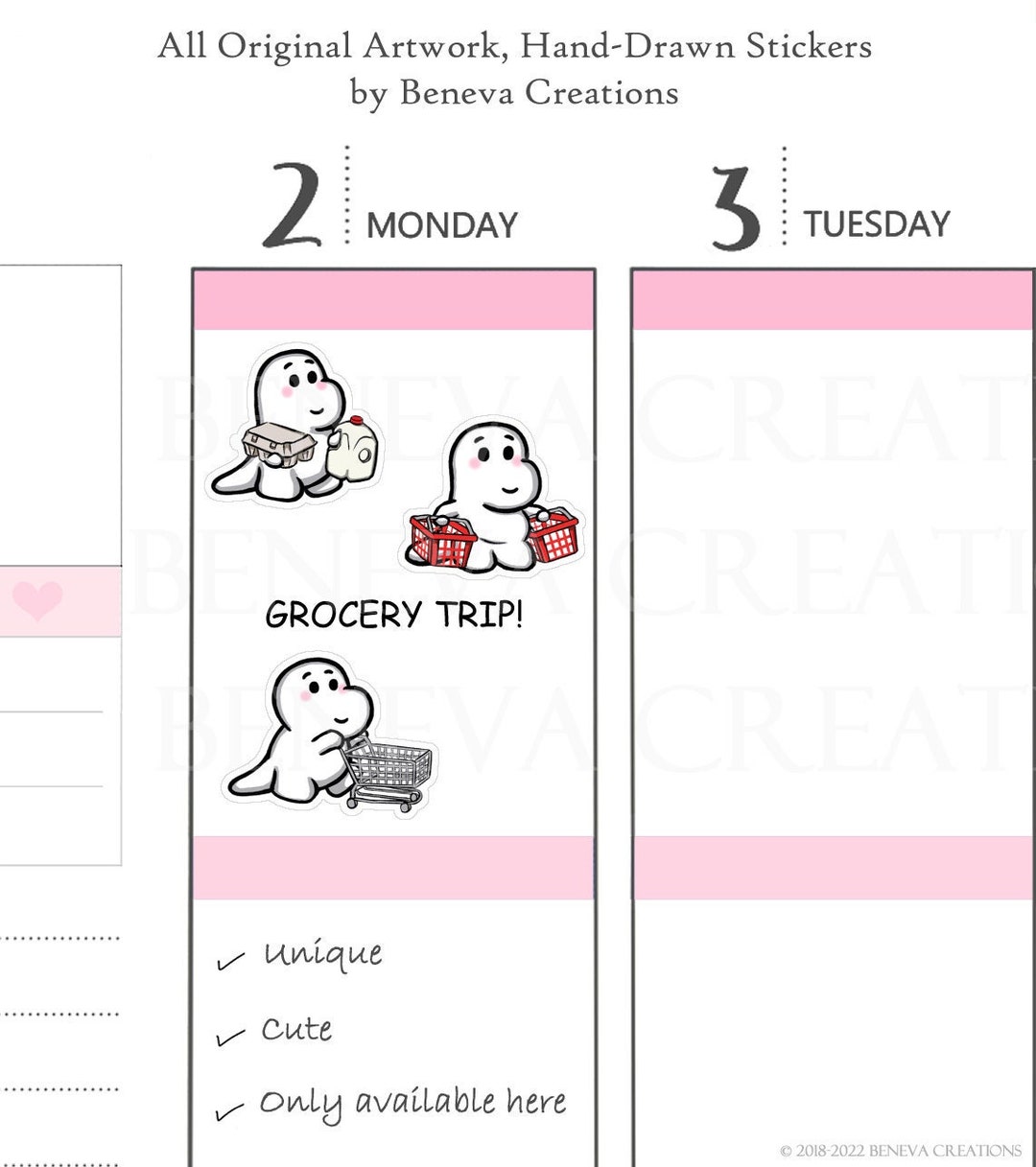 Grocery Stickers - Grocery Shopping Stickers - Task Stickers - to Do ...