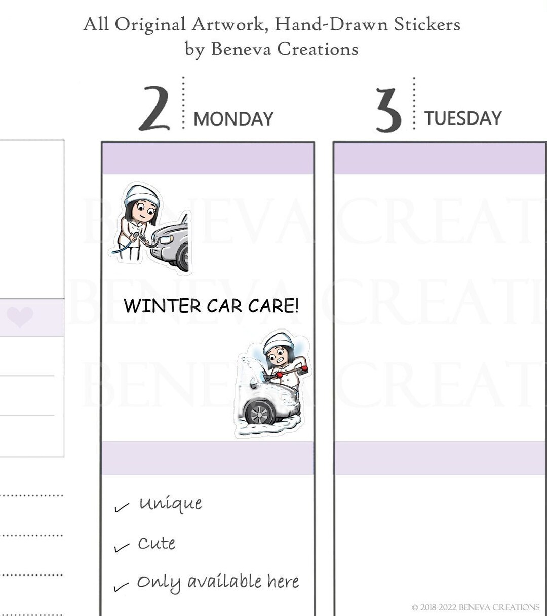 Plugging in Car Stickers - Car Care Stickers- Car Maintenance Stickers ...