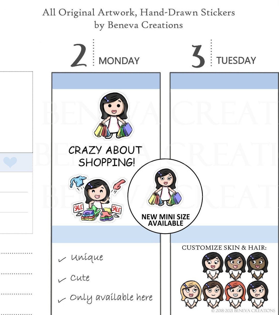 Retail Therapy Stickers - Shopping Addict Stickers - Shopping Stickers ...